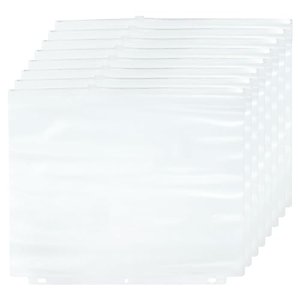 PATIKIL A4 Binder Pocket, 8 Pack PVC Letter Size Zipper 3 Holes Binder Pouch Folders Document Waterproof Filing Storage Loose Leaf Bags for 3-Ring Notebook Binder, Clear