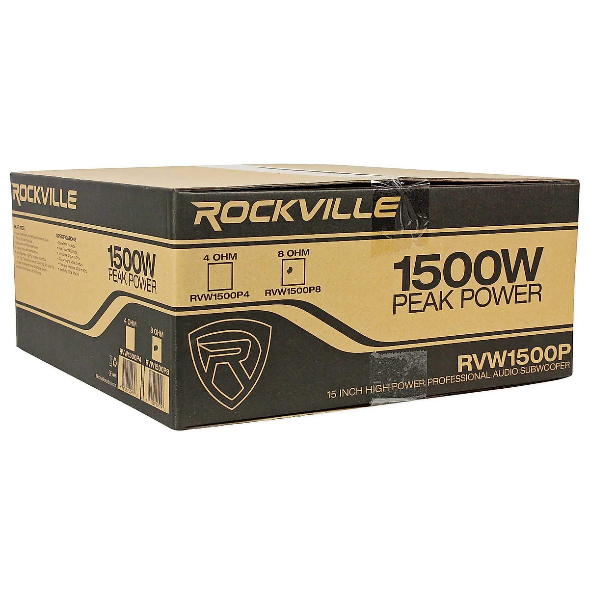 Rockville (2) RVW1500P8 3000w 15" Raw DJ Subwoofers 8 Ohm Subs 70OZ Magnet