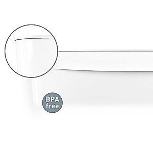 Leitz Small MyBox with Lid, Storage Box for Home and Office, High Gloss Plastic, 5 Litre, A5, White/Blue Metallic