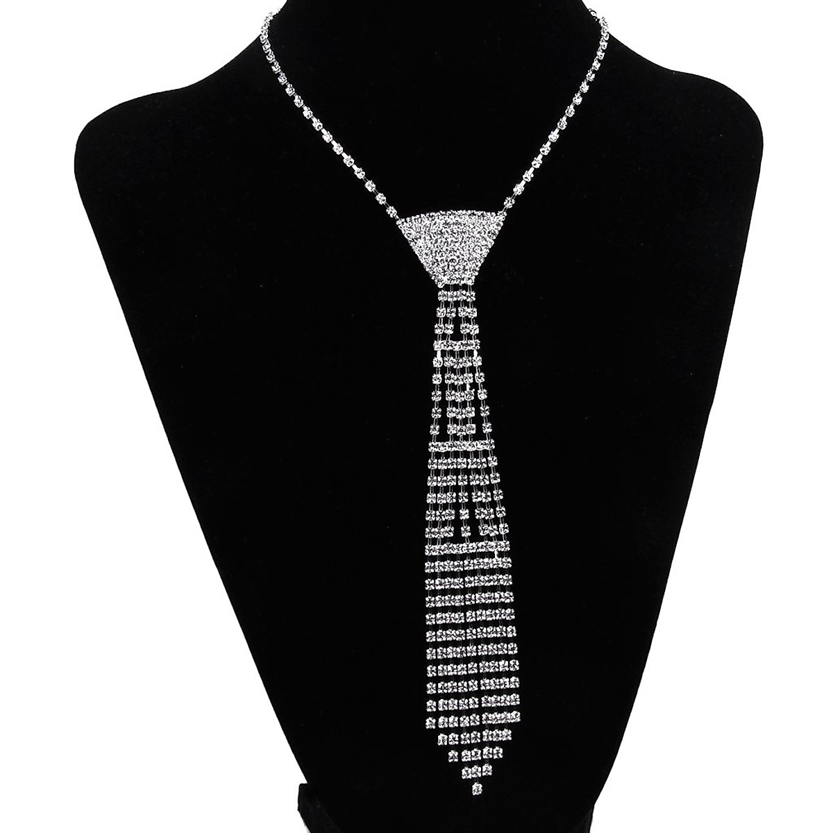 Generic Crystal Tassels Rhinestone Necklace Wedding Bridal Jewelry Prom