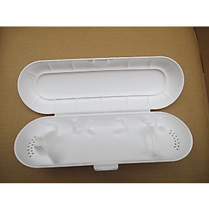 USonline911 Replacement Plastic Travel Case Protector Case for Br aun Oral-B Select Model Toothbrushes (White, Medium)