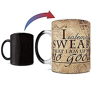 Morphing Mugs Harry Potter - Hogwarts Marauder's Map - I Solemnly Swear - 11 oz Heat Sensitive Mug – Image Revealed With HOT Liquid added! - Officially Licensed Collectible