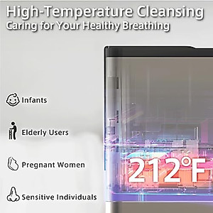 YOKEKON Humidifiers for Bedroom Large Room, 3.4Gal/13L Warm and Cool Mist Humidifiers for Home 1000 sq ft, Quickly & Evenly Humidify Whole House, Top Fill, Aroma Box, Baby Yoga Plants, Silver