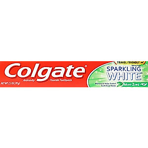 Colgate Sparkling White Gel Toothpaste, Mint Zing, 2.5 Ounce (Pack of 6)