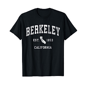 Berkeley California CA Vintage Athletic Navy Sports Design T-Shirt
