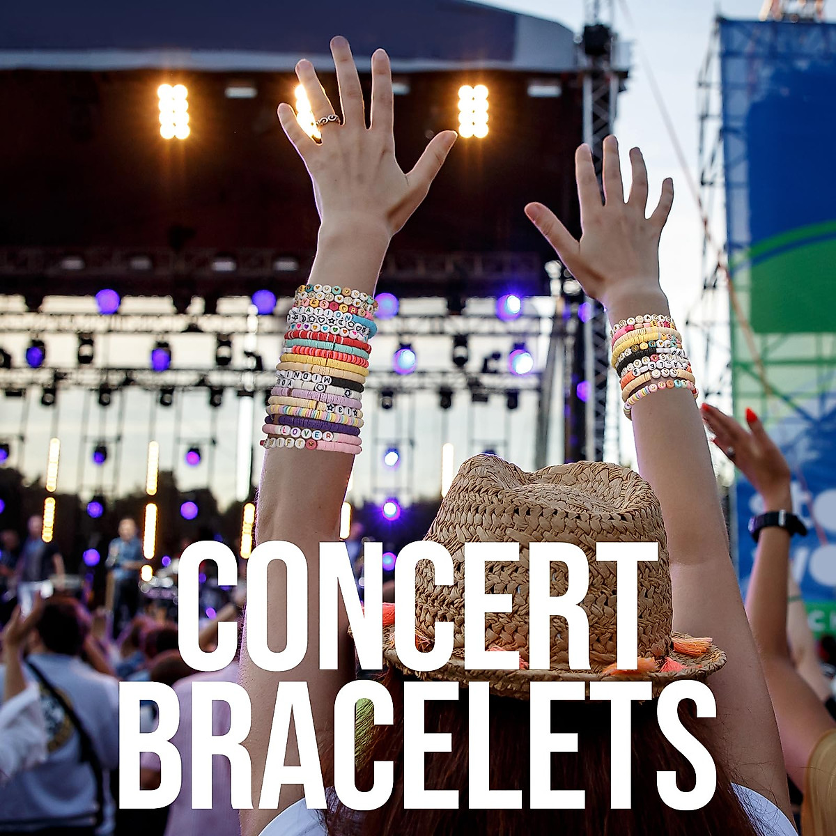 Friendship Bracelet Kit with 28 Colors, 5040 Clay Beads, 1200 Letter Beads for Jewelry Making - 4 Styles of Round Alphabet, Number, Heart & Pattern Beads