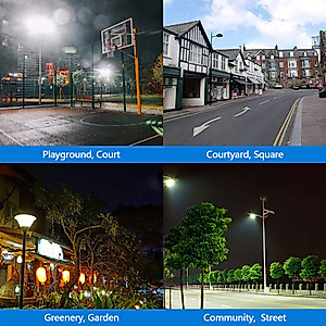 Szyoumy Solar Street Light Solar Panel Light with Remote Control and Human Body Induction Light Control 360LED 15000MA 9000LM for Garden Playground Garage Parking lot Waterproof IP67 (90W)