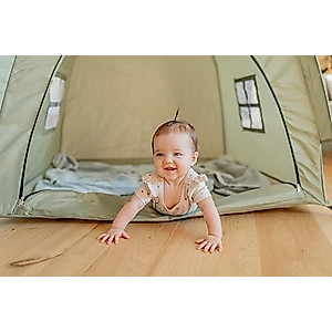 You Little Cutie Kids Popup Play Tent, No Setup Required, Neutral Color, 4x4x4' (terrazzo)