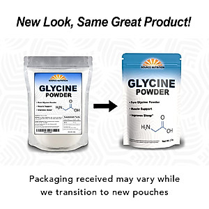 Glycine Powder (2 lbs) - Promotes Restful Sleep, Muscle Energy and Strength, Memory and Cognition Support (Resealable Bag)
