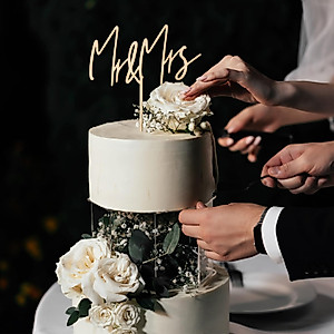 Party to Be Mr & Mrs Wedding Cake Topper in Wood (Design 04)
