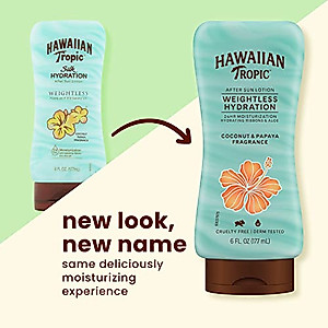Hawaiian Tropic Silk Hydration Weightless After Sun Gel Lotion With Hydrating Aloe And Gel Ribbons, 6 Ounces -2 Count (Pack of 1)