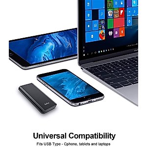 Netac External SSD Drive, SATA SSD Portable SSD 1TB for Type-C, Up to 500MB/s, USB 3.2 Gen2 10Gbps External Solid Hard Drive