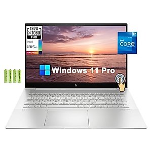 HP Envy 17 17.3" FHD Touchscreen Business Laptop Computer[Windows 11 Pro], Intel 12-Core i7-1260P, 64GB RAM, 2TB PCIe SSD, Backlit Keyboard, Numeric Keypad, Wi-Fi 6, BT 5.3, Camera, HDMI, w/Battery