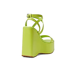 Michael Kors Paola Wedge Bright Limeade 8.5 M