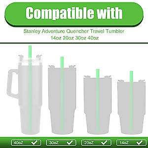 Silicone Straws Set, Including 6pcs Silicone Straws and 1pc Cleaning Brush, 12.6 inch Length Cuttable Long Straws Reusable Replacement Straws for Stanley 40 oz