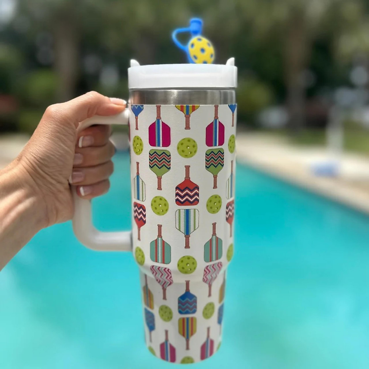 born to rally Pickleball Tumbler- 30oz (Multi)