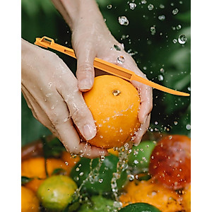 Orange Peeler Tool for Kitchen - 12 Pcs Citrus Peelers for Fruit Lemon Mango Banana, Plastic Fruit Peeler Easy Open