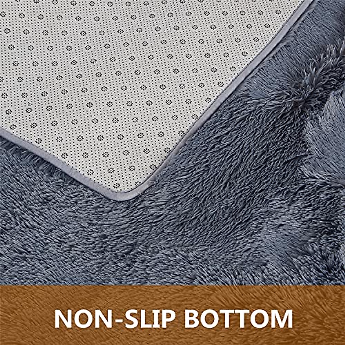 Arbosofe Rugs for Living Room, Area Rug for Bedroom, 8 x 10 Clearance Dark Grey Nursery Room Rug, Large Throw for Playroom Room- Soft, Fluffy, Shaggy Carpets for Kids Room Girls