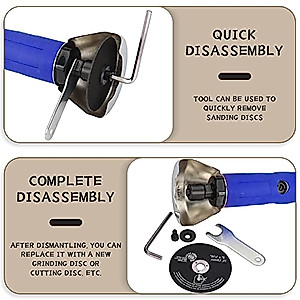 SI FANG [Upgraded] 3 Inch Air Cut Off Tool Equipped 5Pcs Die Grinder Cutting Wheels, Heavy Duty Pneumatic Metal Cutter Tool Cut Off Saw for Metal Sheet Stainless Steel