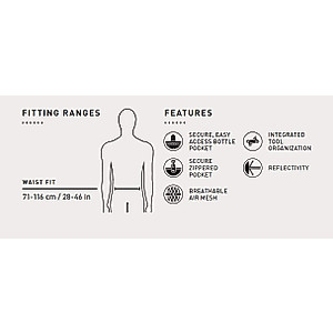 CamelBak Podium Flow Bike Hydration Belt - Easy Access Bottle Pocket - Podium Dirt Series Bottle - Adjustable Waist Buckle - Secure Zipper Pocket - Riding Belt - 21oz, Camelflage/Brown Seal