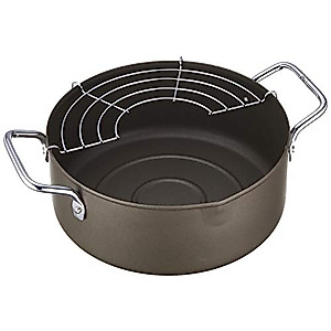 Pearl Metal HB-1371 Frying Cook, Iron Two-Handed, Tempura Pot, 7.9 inches (20 cm), Two-Handed Tempura Pot, 7.9 inches (20 cm)
