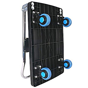 Generic Handling Vehicle Flatbed Truck Folding Platform Truck Heavy Aluminum Duty Moving Platform Cart and Dolly Push Cart Collapsable Hand Cart for Warehouse, 72X46CM, Black