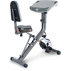 EXERPEUTIC EXERWORK 2000i Bluetooth Folding Exercise Desk Bike with 24 Workout Programs and Free App