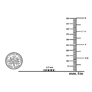 Beyond Brilliance 1/2 Carat Diamond, Prong-Set 14K White Gold Princess Cut Diamond & Blue Sapphire Bridal Wedding Band Ring (H-I, I1-I2) Size-10