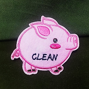Handmade Felt Piggy Clean Dirty Magnet for Dishwasher, Oxepleus Funny Dishwasher Magnet Clean Dirty Sign, Double Sided Strong Kitchen Flip Indicator