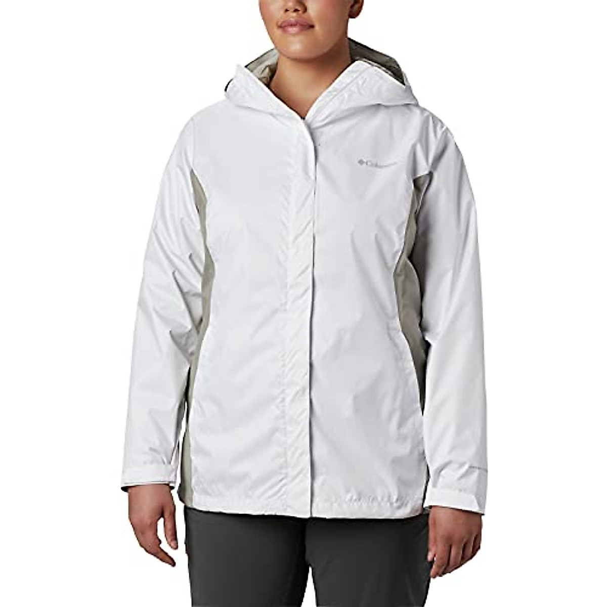 Columbia Women's Arcadia II Jacket, White/Flint Grey, 3X Plus
