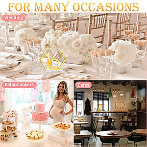 Wedding Table Numbers, Table Numbers 1-20, Gold Mirror Table Numbers and Acrylic Stands, Table Numbers for Wedding Reception, Centerpiece, Party, Anniversary