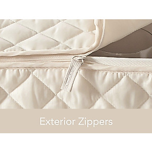 Covermates Keepsakes - Adjustable Glassware Storage - Padded Protection - ID Window - Stain Resistant - Machine Washable - China Storage-Cream