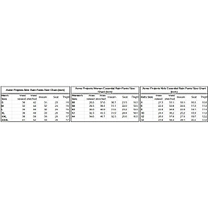 Acme Projects Rain Pants, 100% Waterproof, Breathable, Taped Seam, 10000mm/3000gm for Hiking Golfing Fishing (Men's, XX-Large, Black)