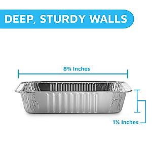 MontoPack 9” Disposable Aluminum Foil Square Baking Pans | 9 x 9 Cake Pan Tin for Broiling, Toaster Oven, Meal Prep, Roasting, Take Out | Perfect for Brownie & Lasagna Trays | 20 Pack