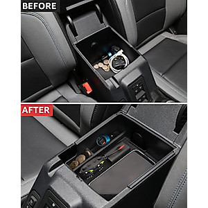 Ecarzo Center Console Organizer for 2021 2022 2023 2024 Ford Bronco Console Tray Storage Box Accessories Upgrade