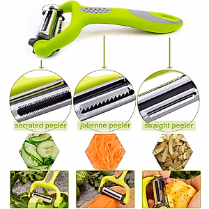 potato peeler,vegetable peeler,peelers for kitchen,potato peelers,3 in 1 and PP plastic Stainless Steel Peelers, with Ergonomic Non-Slip Handle & Sharp Blade, Good Durable (3PCS)