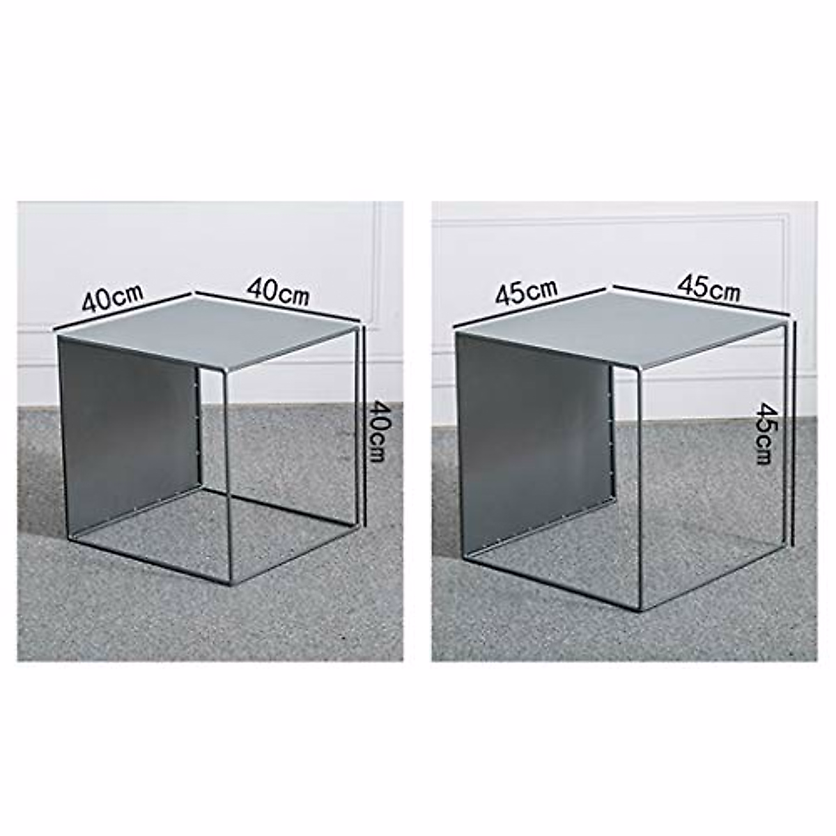 Articles for daily use Nesting Coffee Table, Industrial Stacking end Table, Modern Bedroom Table 2 Piece Set, Sturdy Metal Legs Modern Furniture, Vintage Accent Table