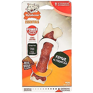 Nylabone Essentials Power Chew Beef Flavor Medium Dog Toy