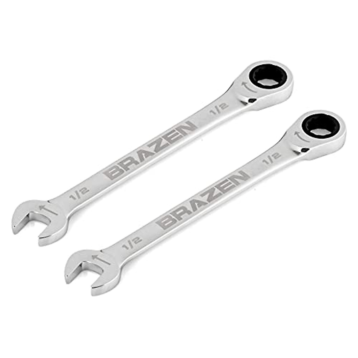 BRAZEN 1/2" Ratcheting Wrench Two Pack