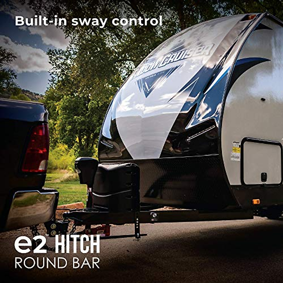 Fastway e2 2-Point Sway Control Round Bar Hitch, 94-00-1061, 10,000 Lbs Trailer Weight Rating, 1,000 Lbs Tongue Weight Rating, Weight Distribution Kit Includes Standard Hitch Shank, Ball is Included