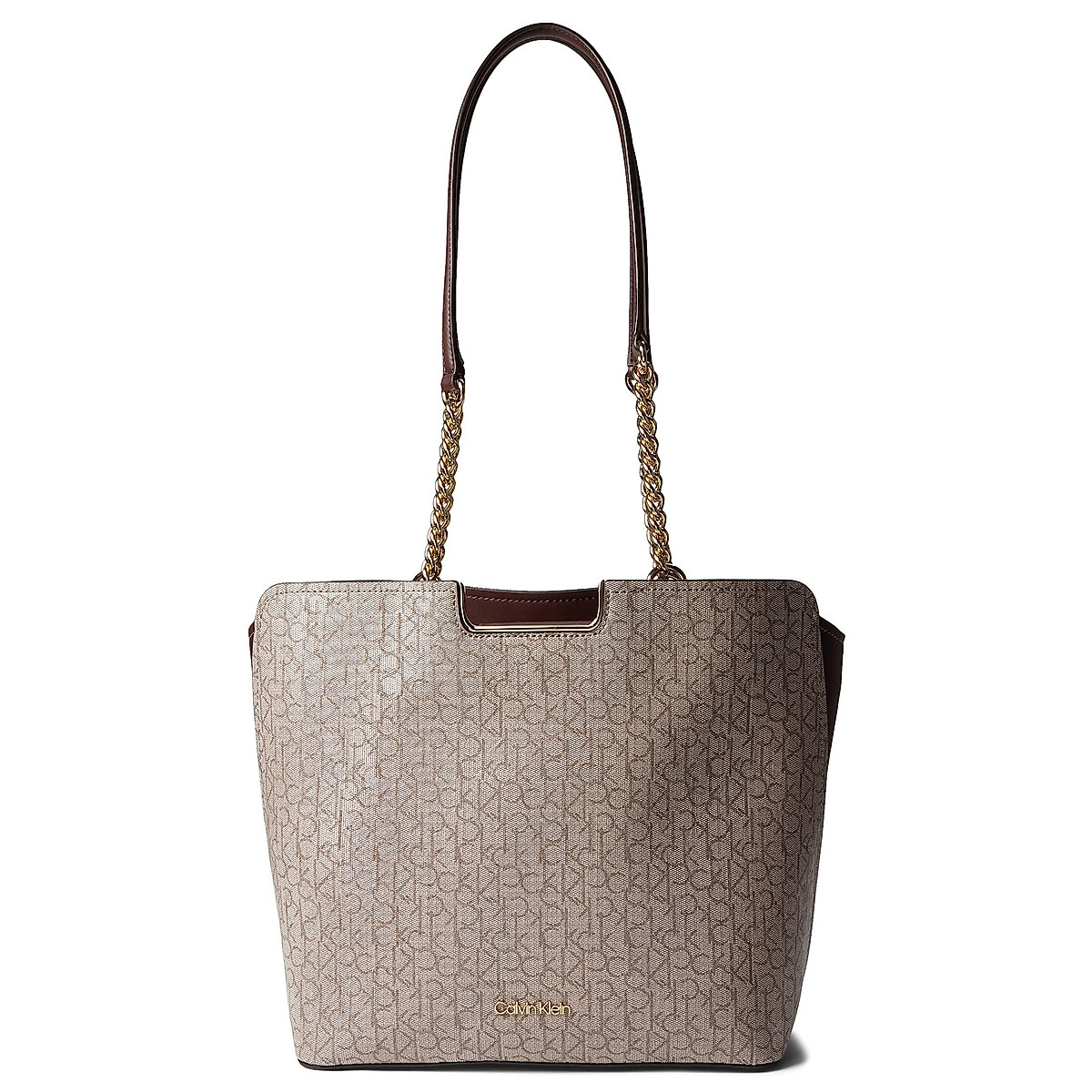 Calvin Klein Finley Tote Mini Tx Almond/Taupe/Brunette One Size