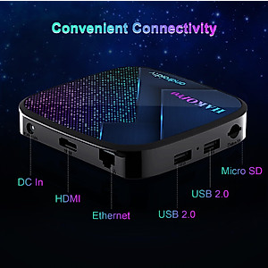 HAKO Pro Android 11 TV Box 4GB RAM 32B ROM Amlogic S905Y4-B 2.4G/5G Dual WiFi BT 5.0, AV1, H.265, VP9, HDR 10+, Supports Netflix, Prime Video 4K HDR Box