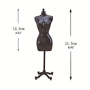 Doll Dressup Model Gown Mannequin Model Stand, Fits Doll Dress Hollow Body T-Shirt Display, Doll Mannequin Model Stand Store Torso Display 8.46 inch