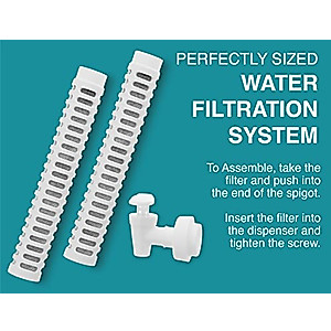 Arrow Home Products Cleara H2O Water Filtration System Replacement Includes 2-Filters and 1-Spigot, 2 Count (Pack of 1), White