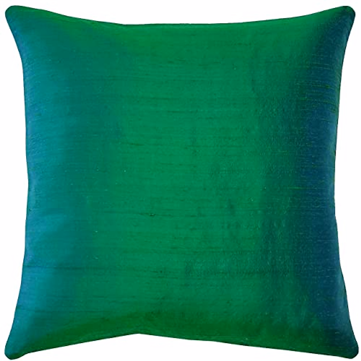 Sankara 100% Natural Dupioni Fine Silk Decorative Throw Pillow Cover with Insert Included, Emerald Green, 20 x 20 (12+ Colors)