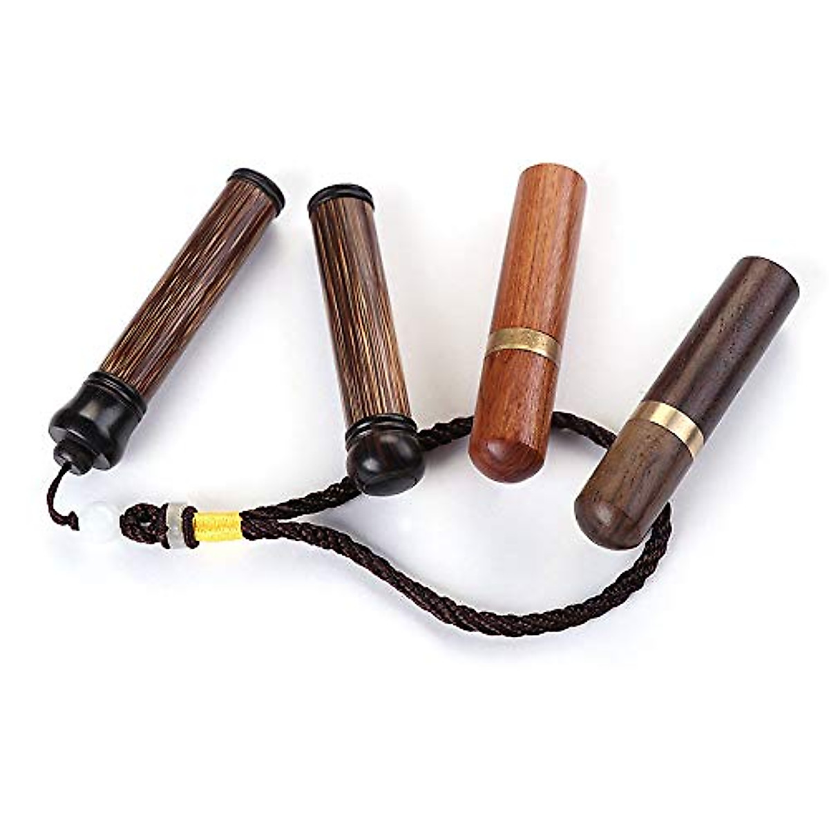 WUTA Wood Needle Case Durable Practical Wood Box Leather Knitting Craft DIY Tool Sewing Needle Storage Box Tube Container,1 Pack Blackwood