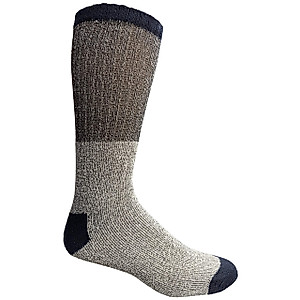 Yacht & Smith 120 Pair Bulk Pack Of Mens Winter Thermal Camping Boot Socks, Cotton Tube or Crew Sock