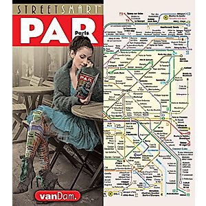 StreetSmart® Paris Map by VanDam - City Street Map of Paris, France - Laminated folding pocket size city travel and Metro map with all attractions, sights and hotels (2024 English and French Edition)
