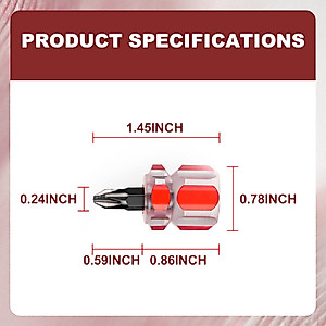 4PCS YAFIYGI Short Screwdriver Set Mini Stubby 1 Phillips and 1 Crew Suitable for Tight Spaces & DIY Repairs A must Have For Every Toolbox Sewing Machine Maintenance Performance Tool