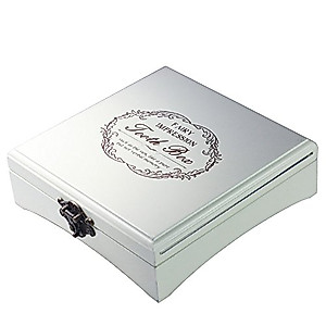 OLizee® Creative Baby Tooth Keepsake Wooden Box with Curl Bottle